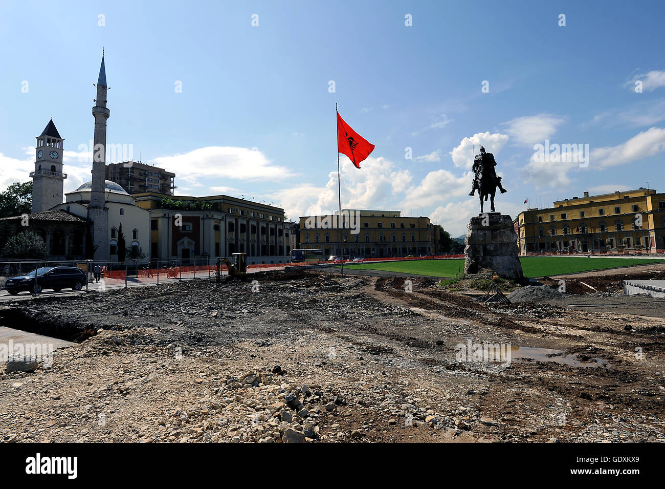 Skanderbeg Square in Tirana Stock Photo - Alamy