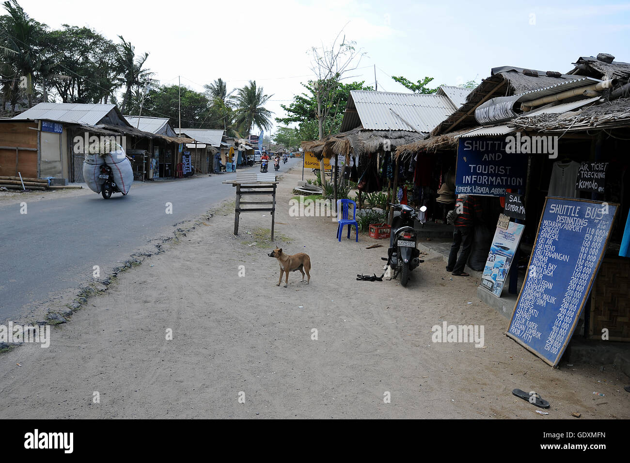 Main road in Kuta Stock Photo - Alamy
