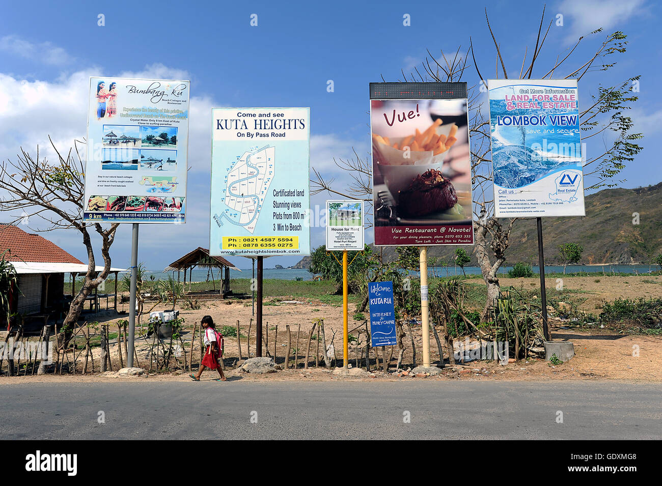 Main road in Kuta Stock Photo - Alamy