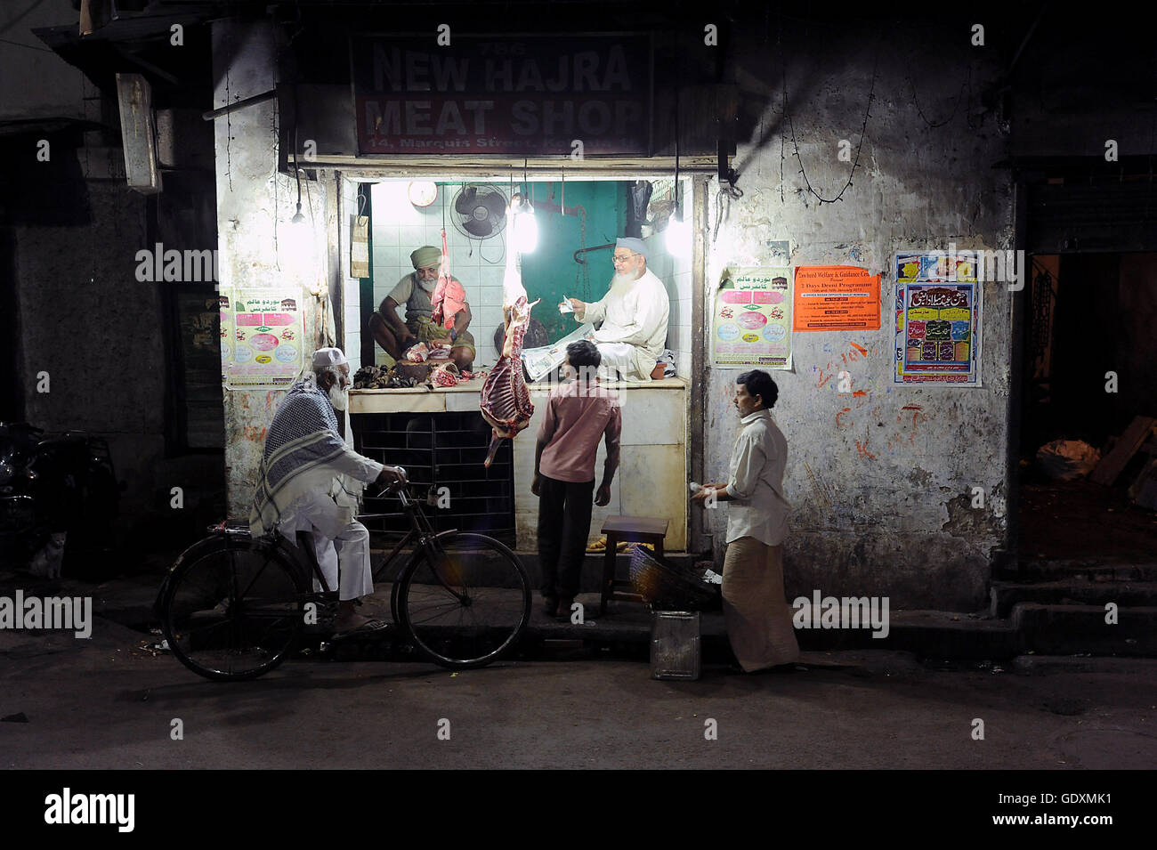 Indian butcher shop Stock Photo - Alamy