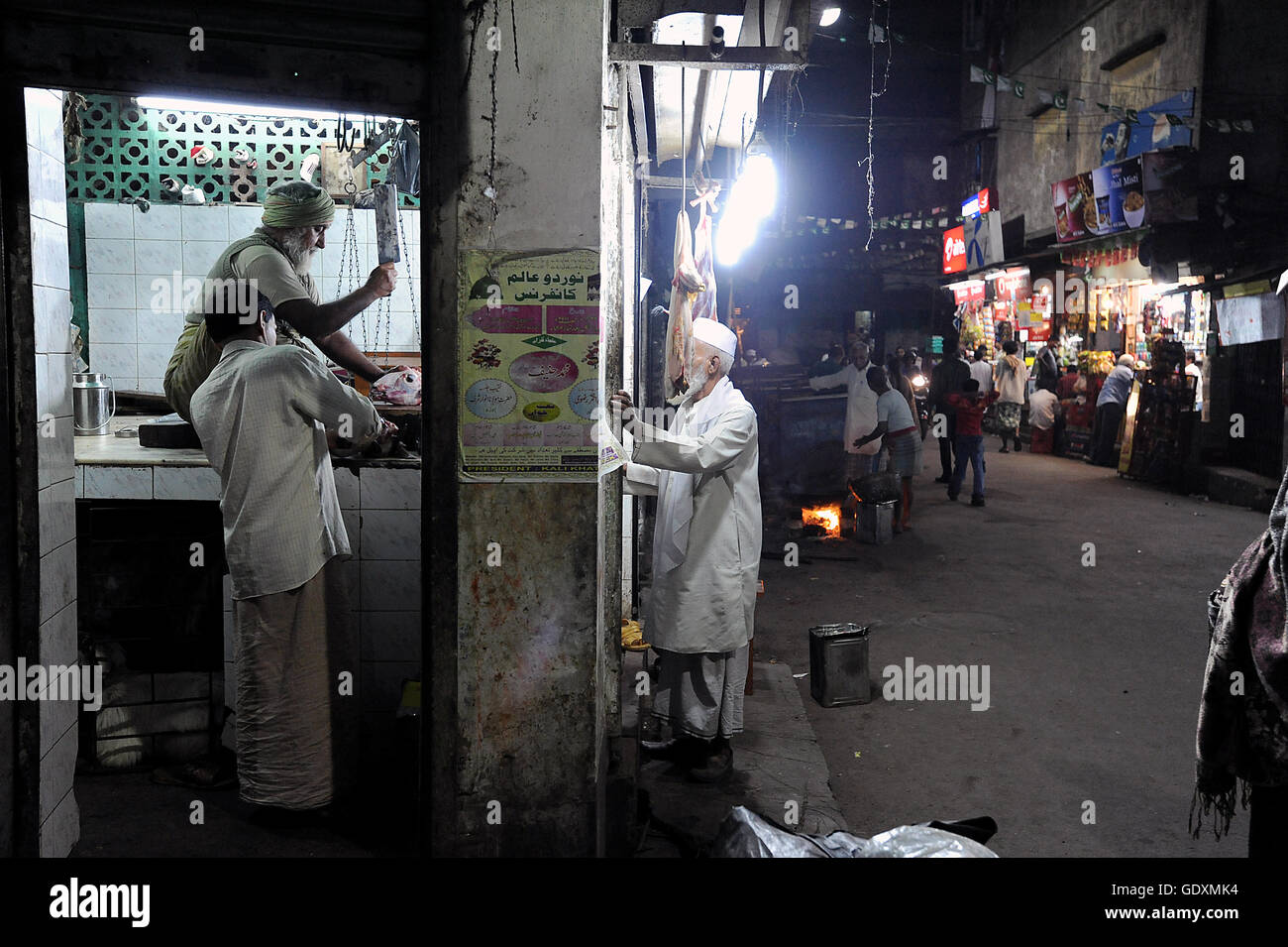 Indian butcher shop Stock Photo - Alamy