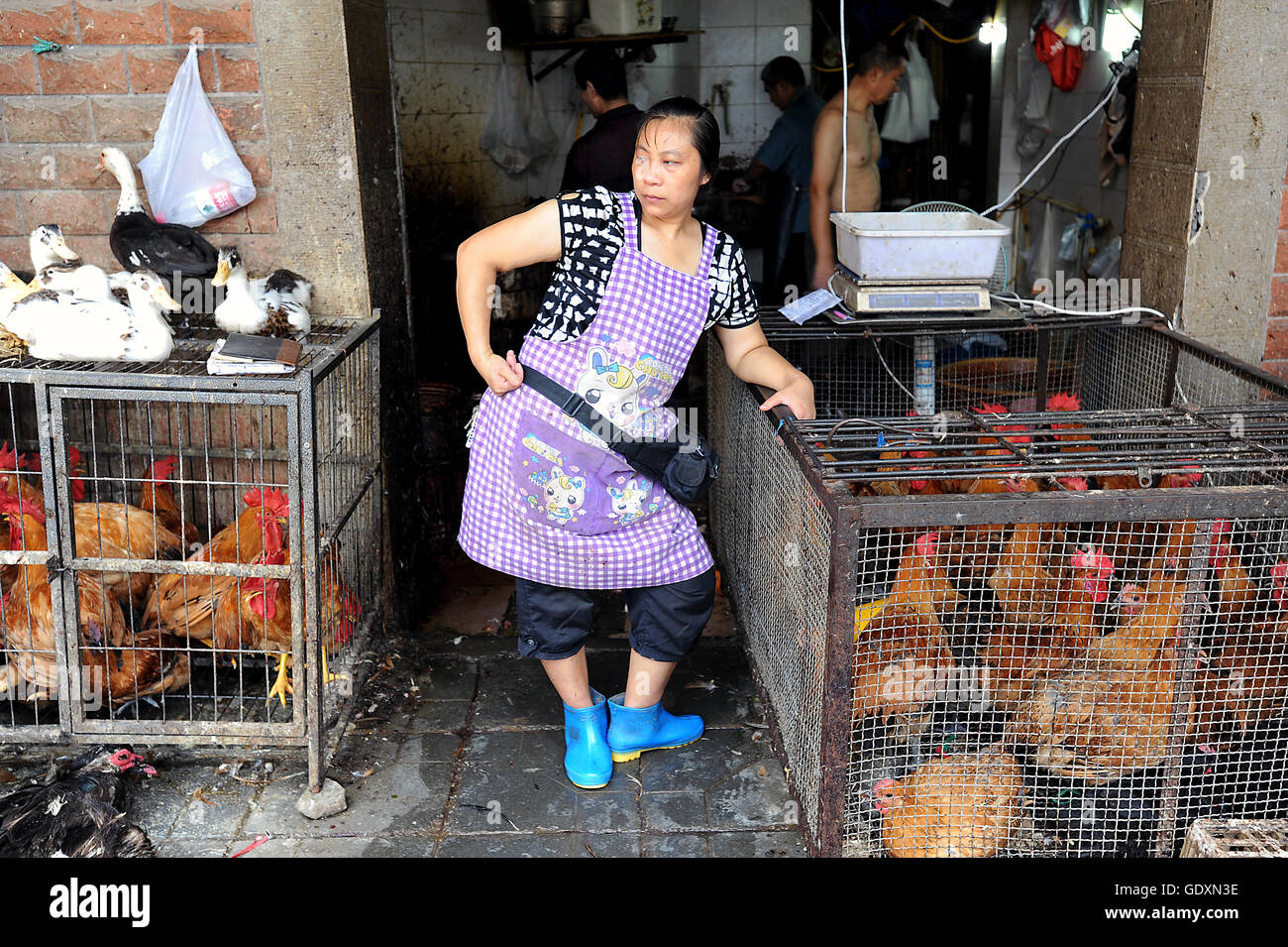 Chinese poultry butcher Stock Photo - Alamy
