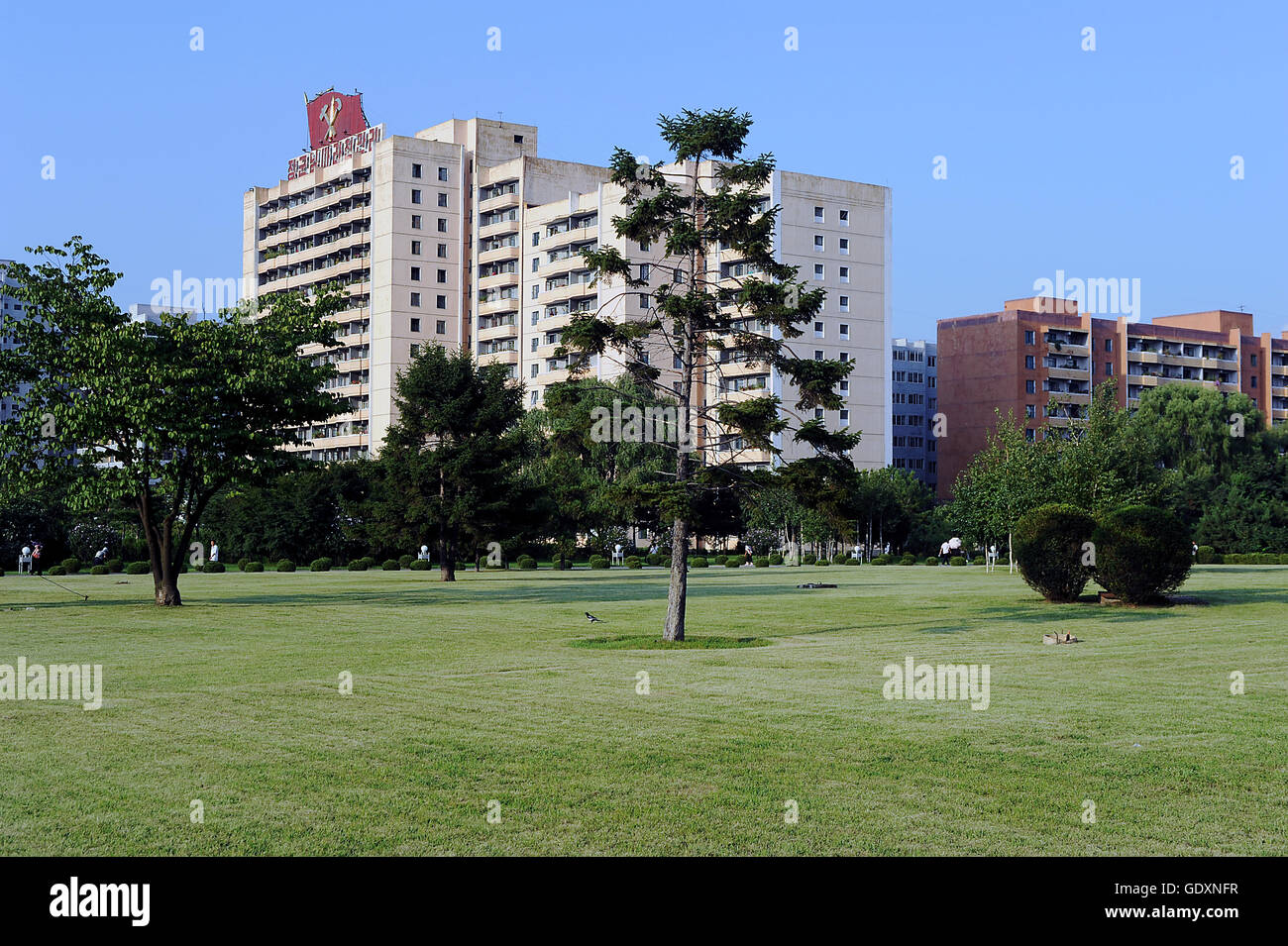 Apartment block in Pyongyang Stock Photo - Alamy