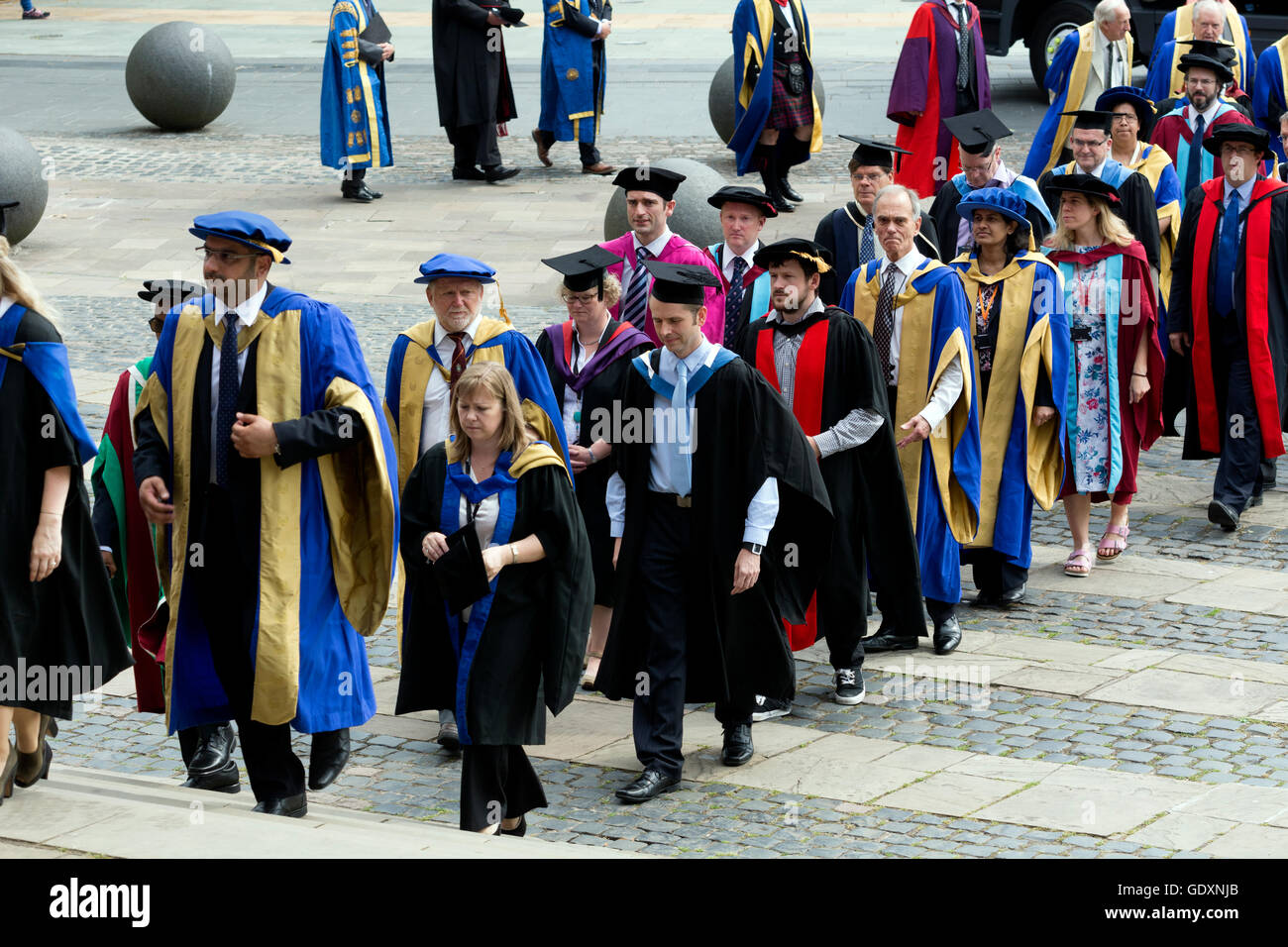 The procession of academics at Coventry University graduation day ...