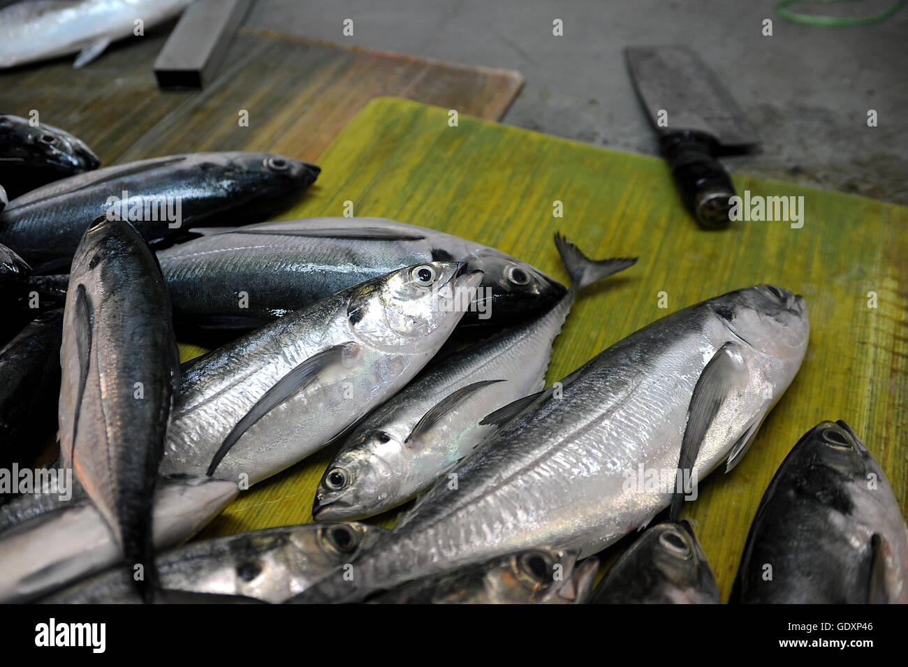 Pasar Gadong Fish market Stock Photo - Alamy