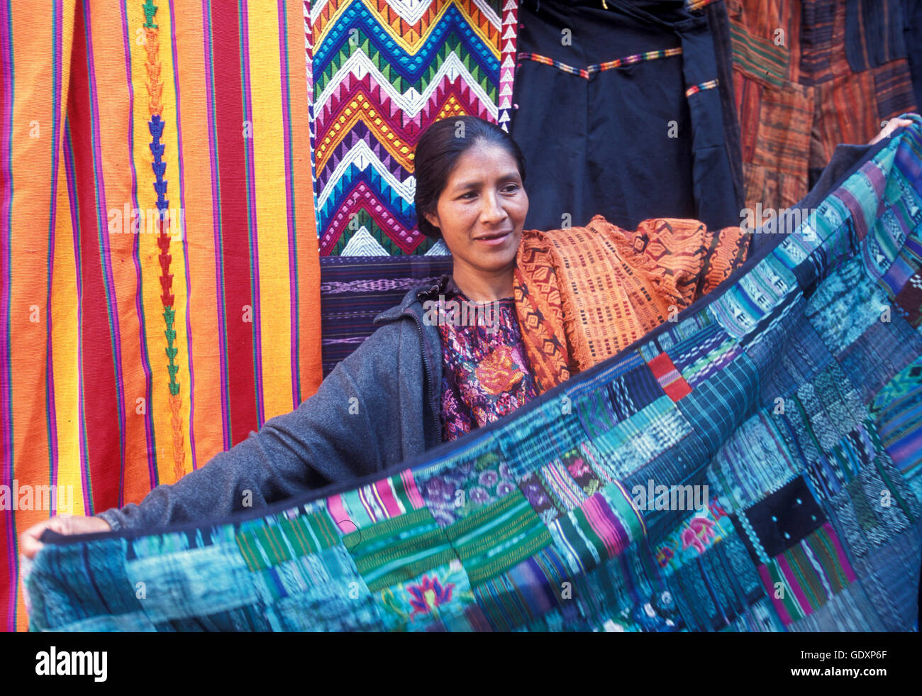 people in traditional clotes at the Market in the Village of Chichi or ...