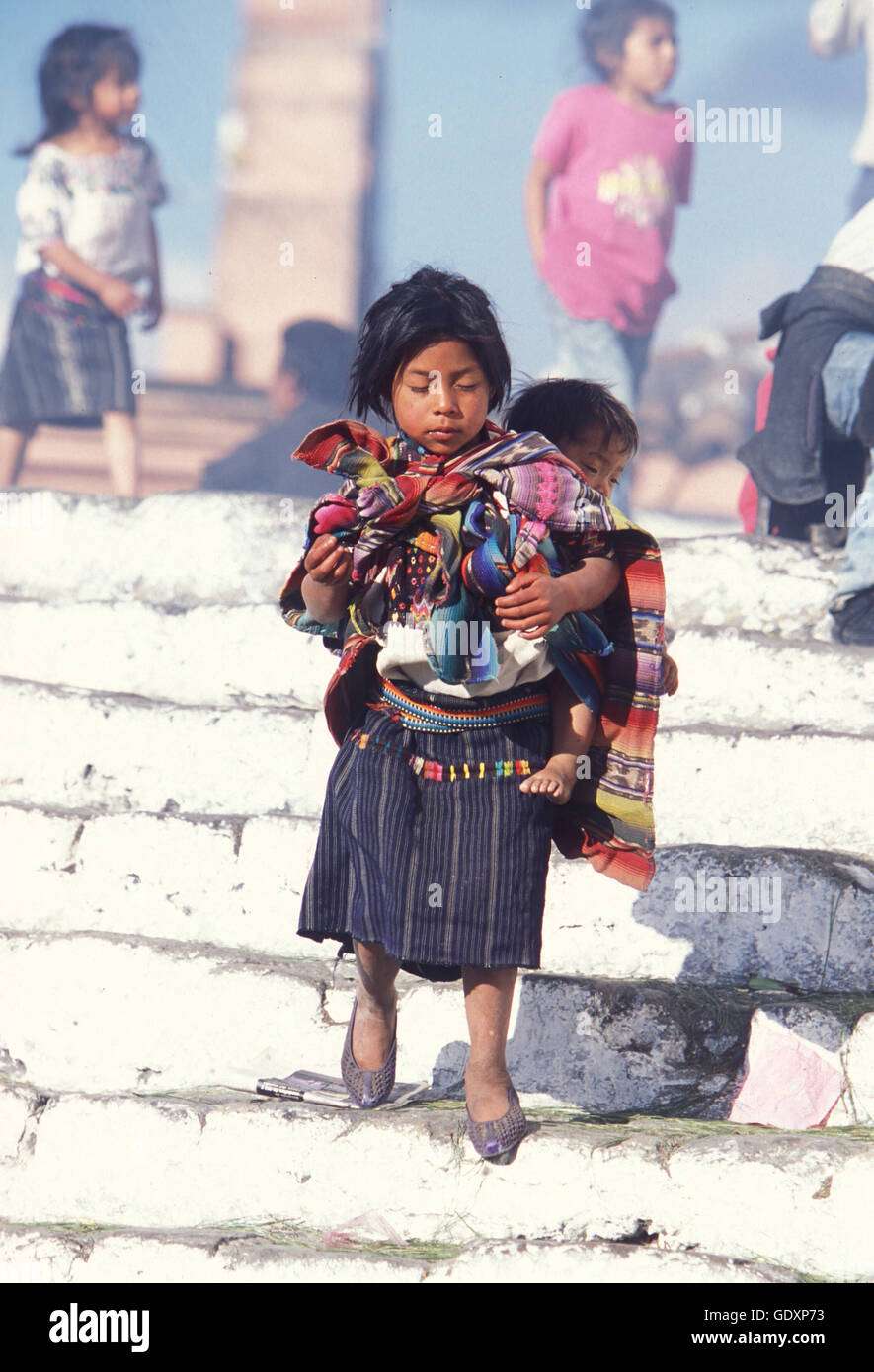 people in traditional clotes at the Market in the Village of Chichi or ...