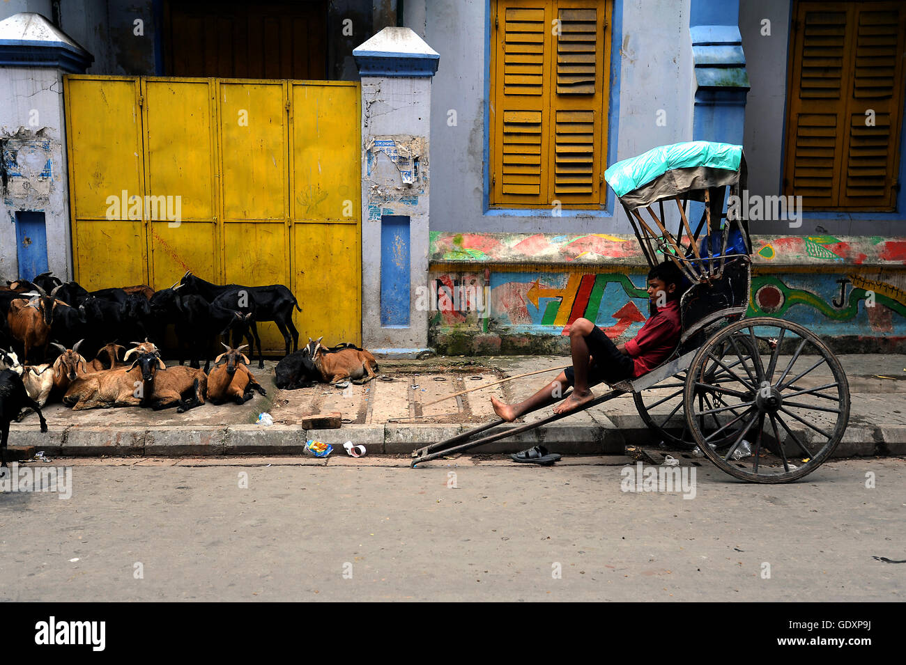 Rickshaw in Kolkata Stock Photo - Alamy