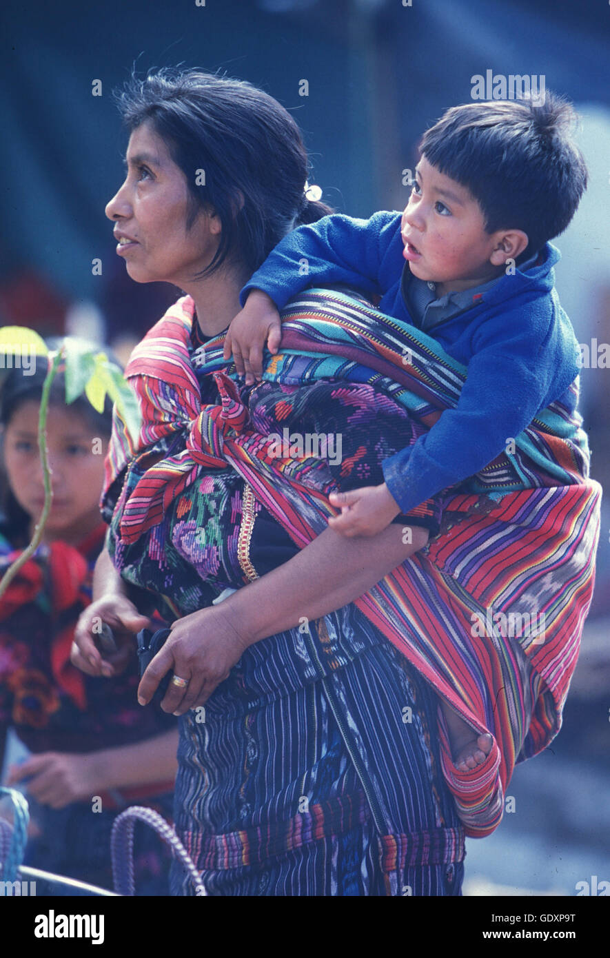 people in traditional clotes at the Market in the Village of Chichi or ...