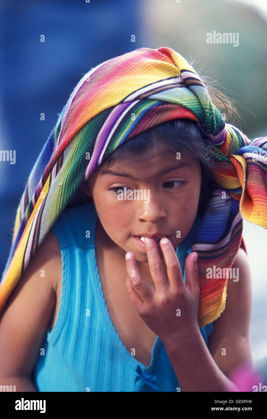 people in traditional clotes at the Market in the Village of Chichi or ...