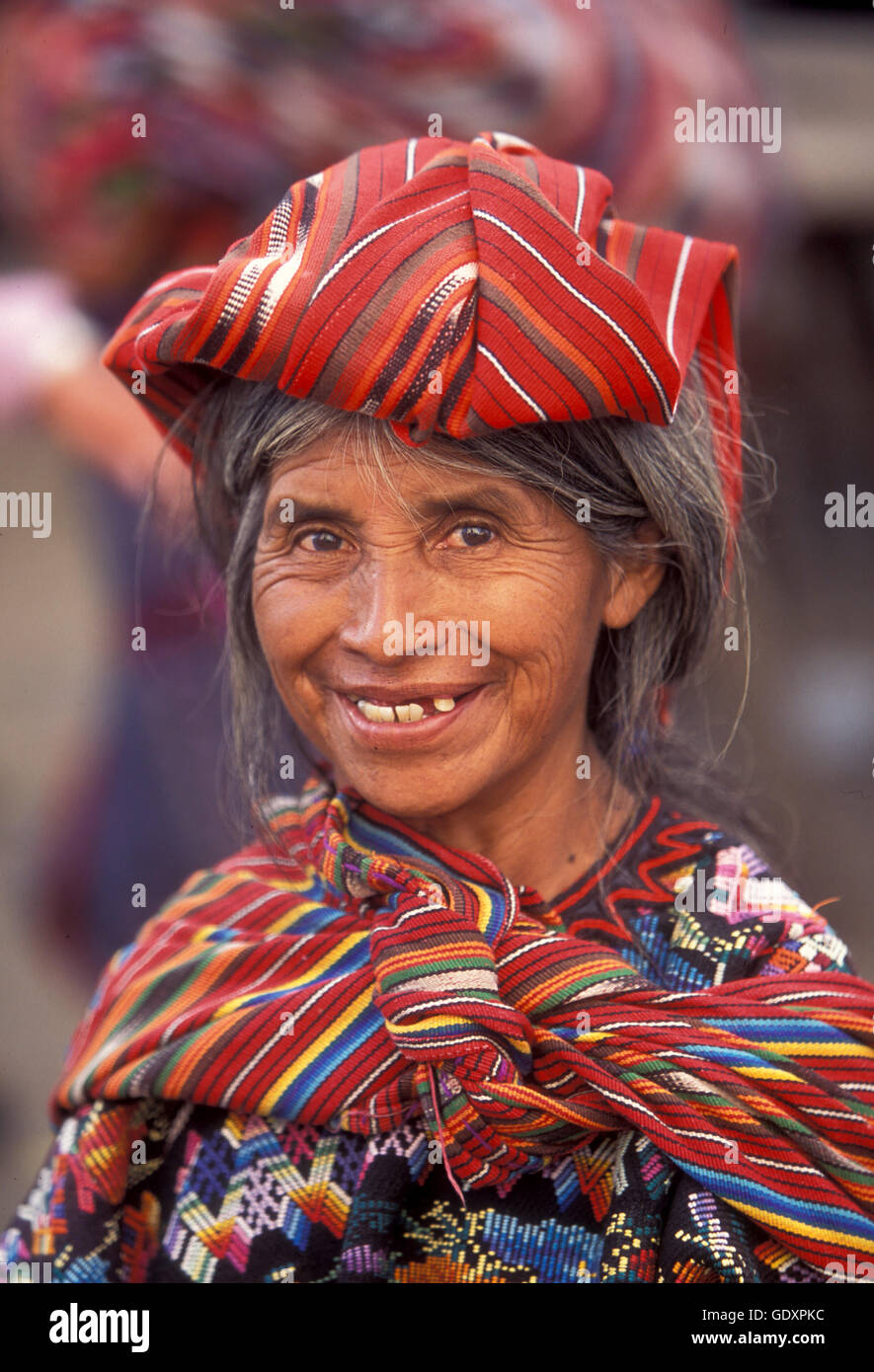 people in traditional clotes at the Market in the Village of Chichi or ...