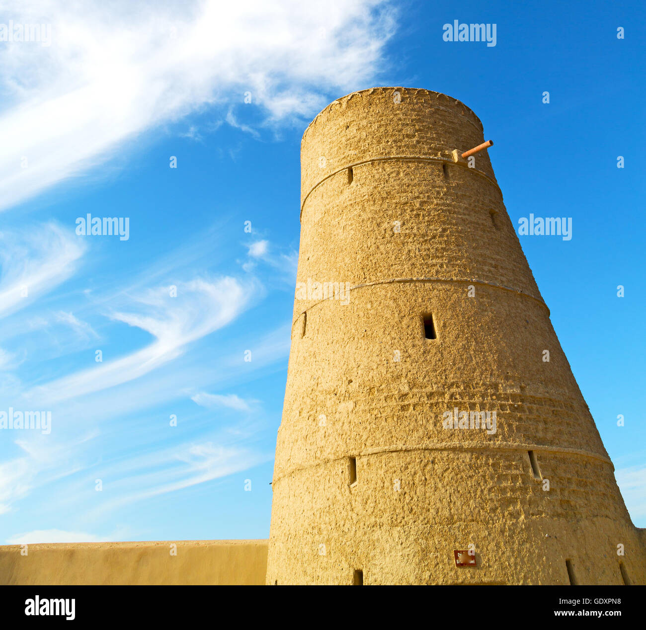 fort battlesment sky and star brick in oman muscat the old defensive ...