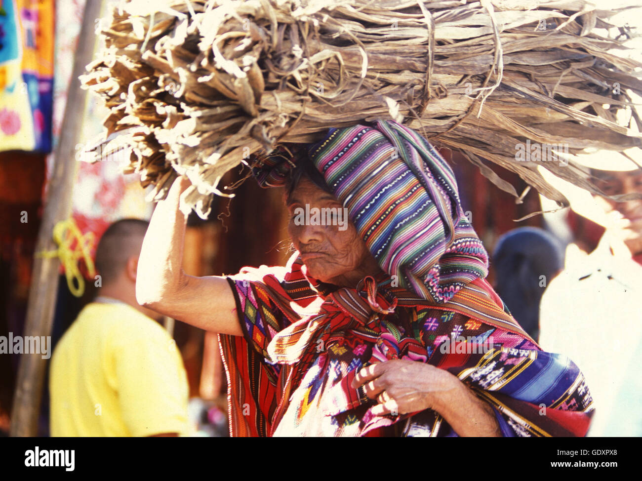 people in traditional clotes at the Market in the Village of Chichi or ...