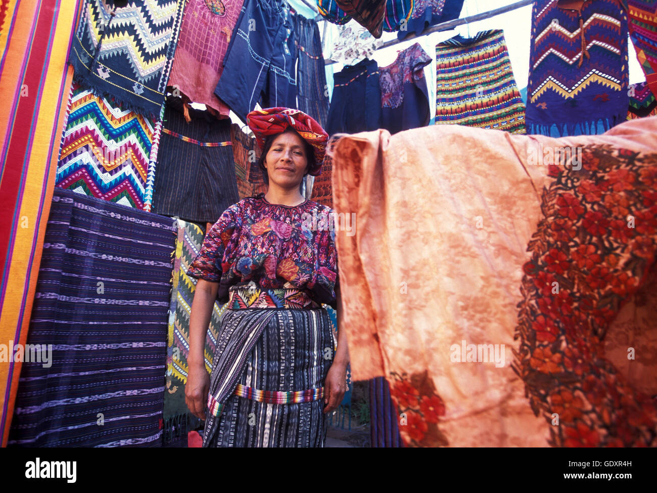 people in traditional clotes at the Market in the Village of Chichi or ...