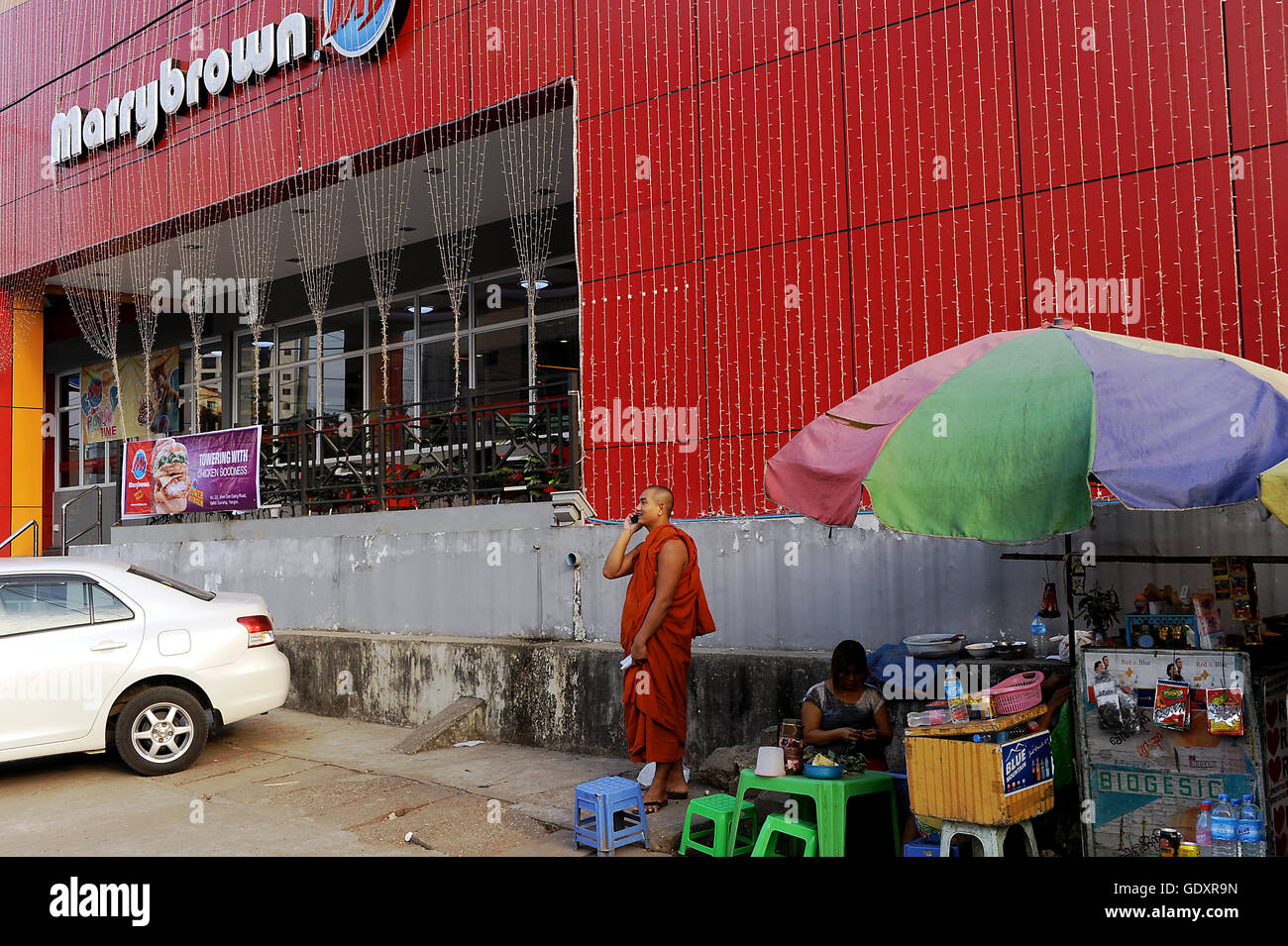 MYANMAR. Yangon. 2013. Marrybrown Stock Photo - Alamy