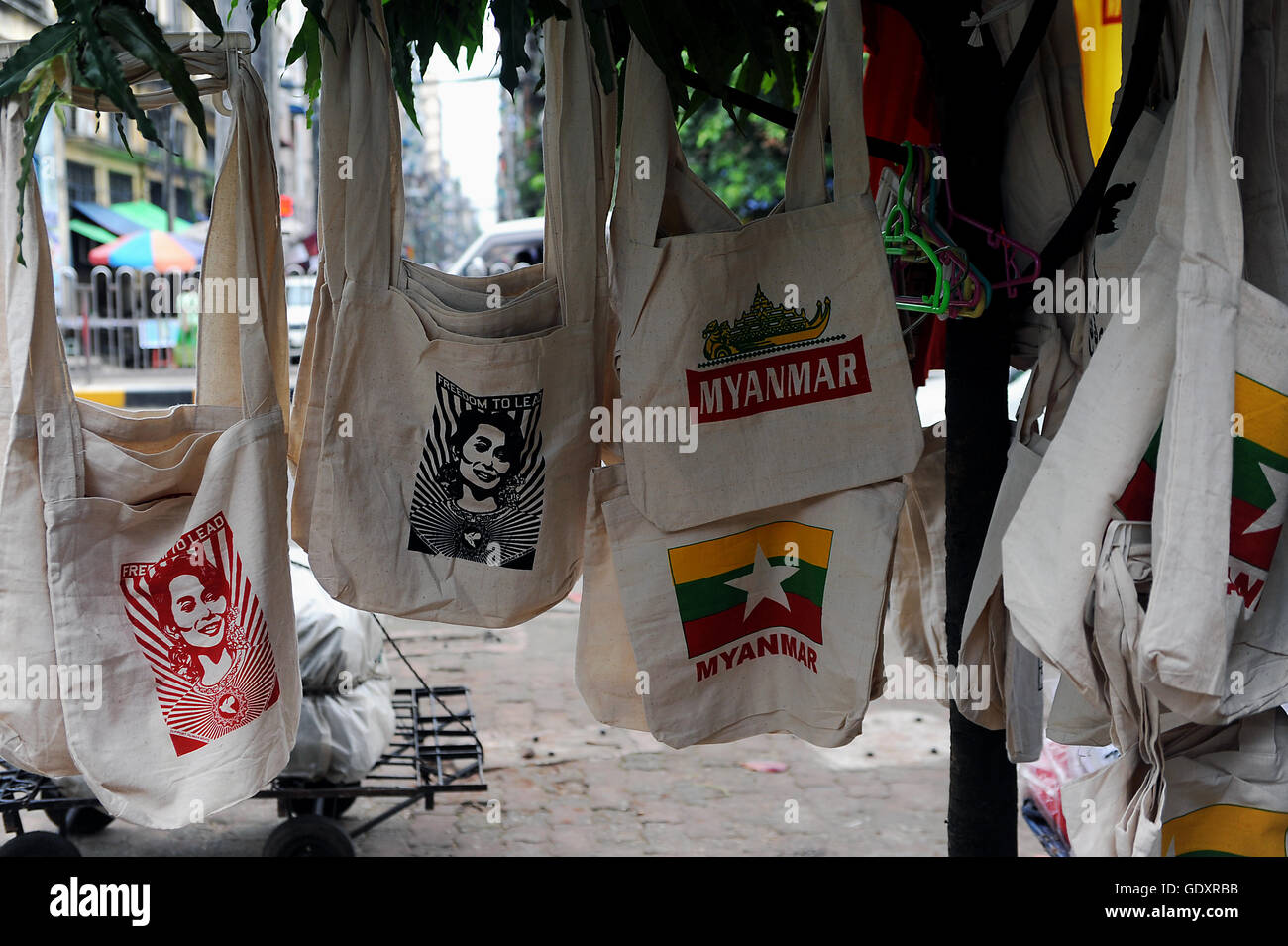 MYANMAR. Yangon. 2013. Bags Stock Photo - Alamy