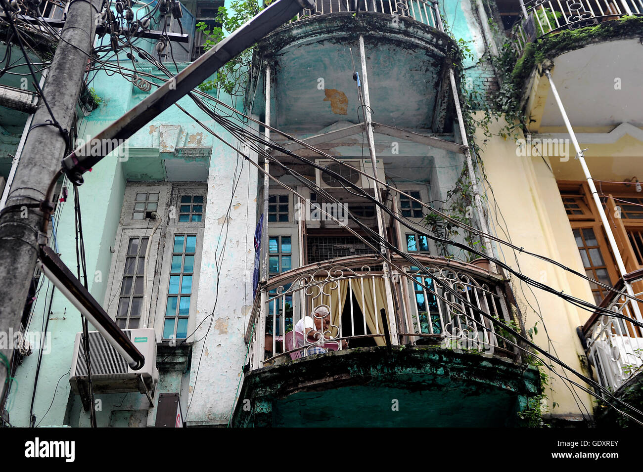 MYANMAR. Yangon. 2013. Colonial building Stock Photo - Alamy