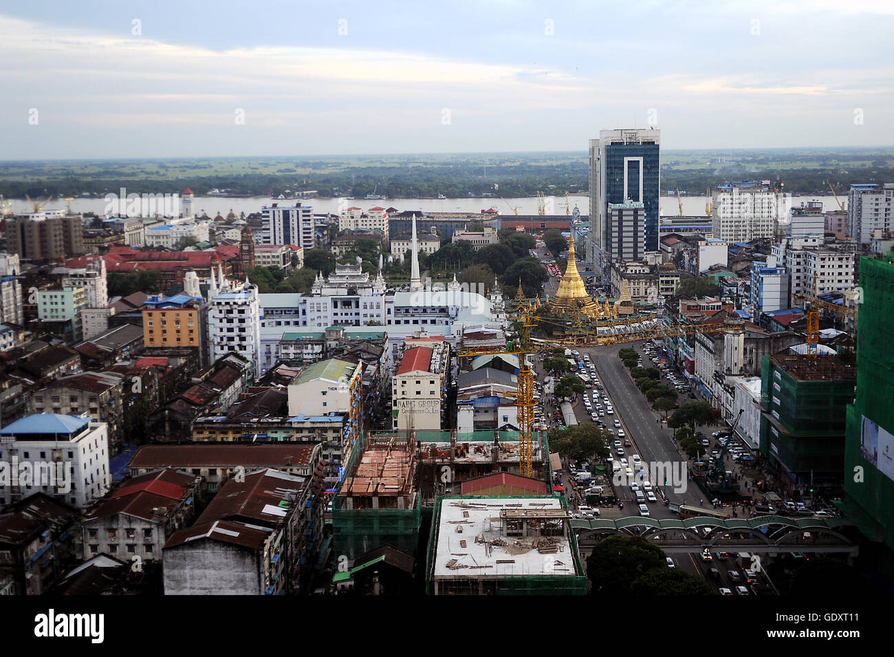 Aerial View Of Yangon Yangon Has Over 97,000 Chinese And 60,000
