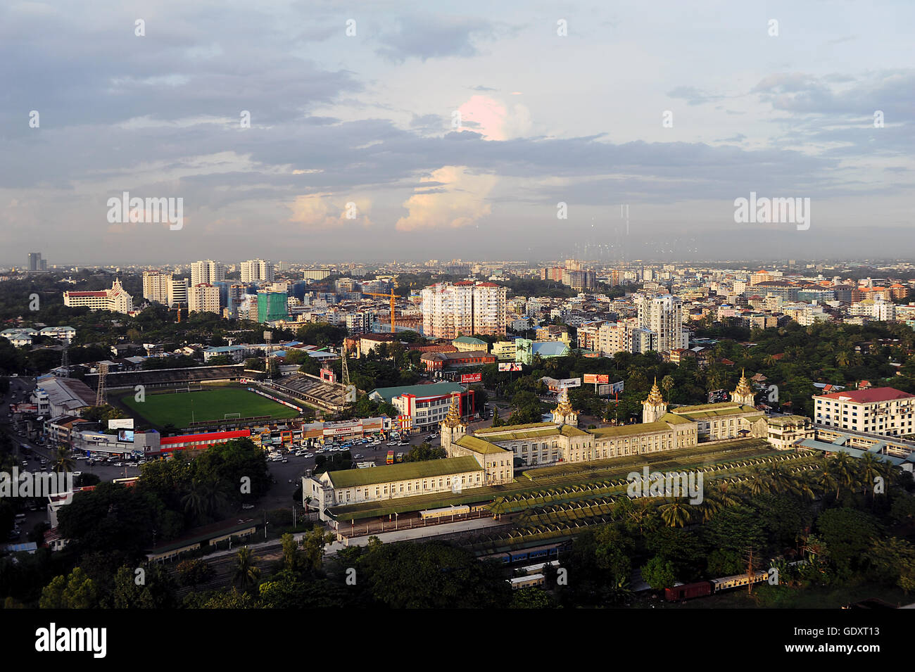 Aerial view of yangon hi-res stock photography and images - Alamy