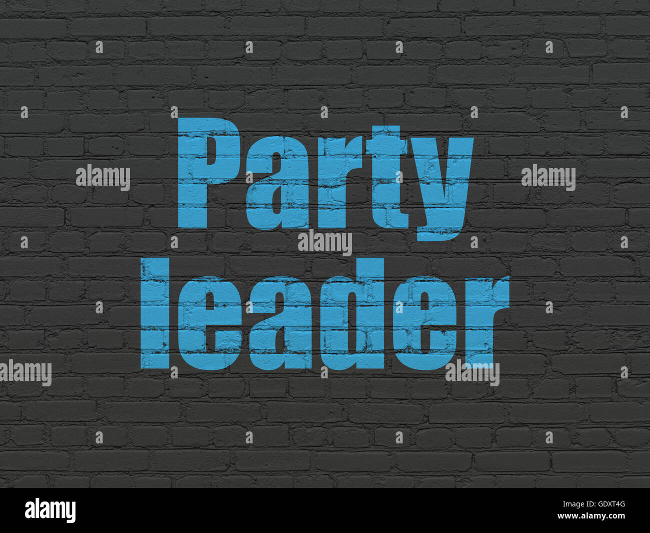 Politics concept: Party Leader on wall background Stock Photo - Alamy