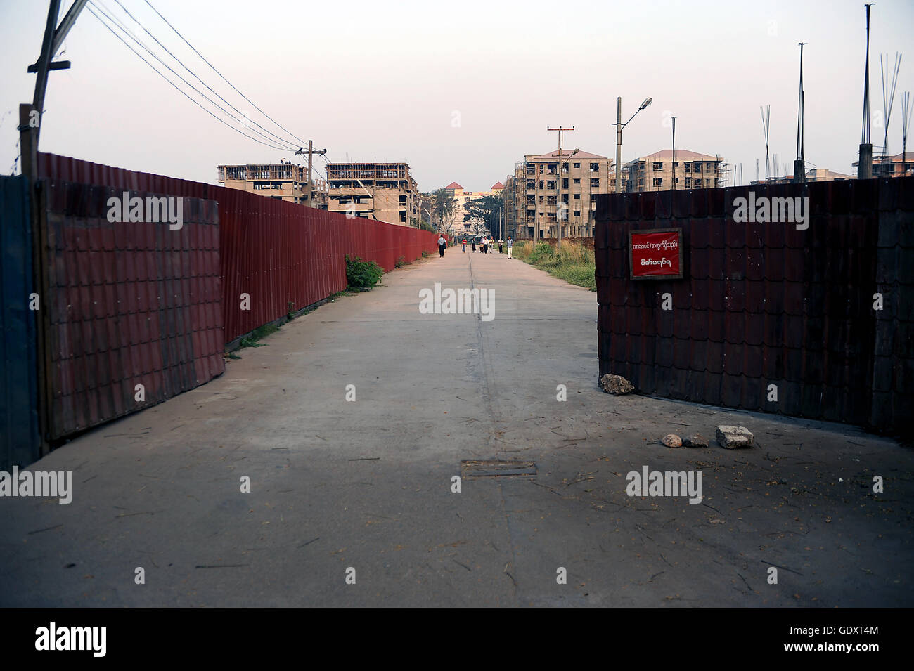 MYANMAR. Yangon. 2014. Building site Stock Photo - Alamy