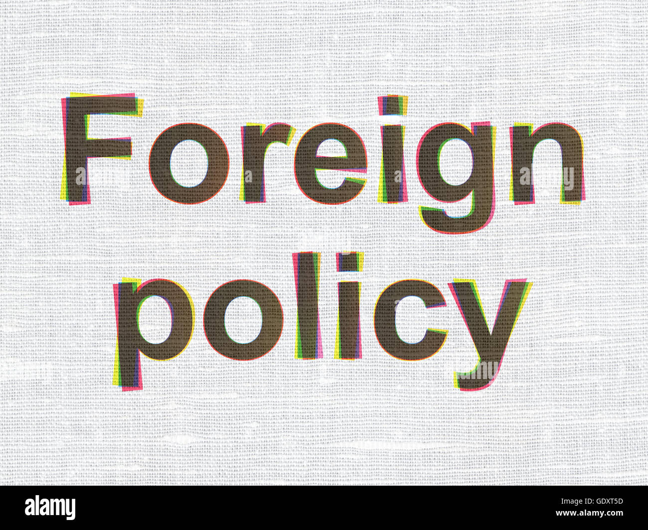 Political concept: Foreign Policy on fabric texture background Stock ...