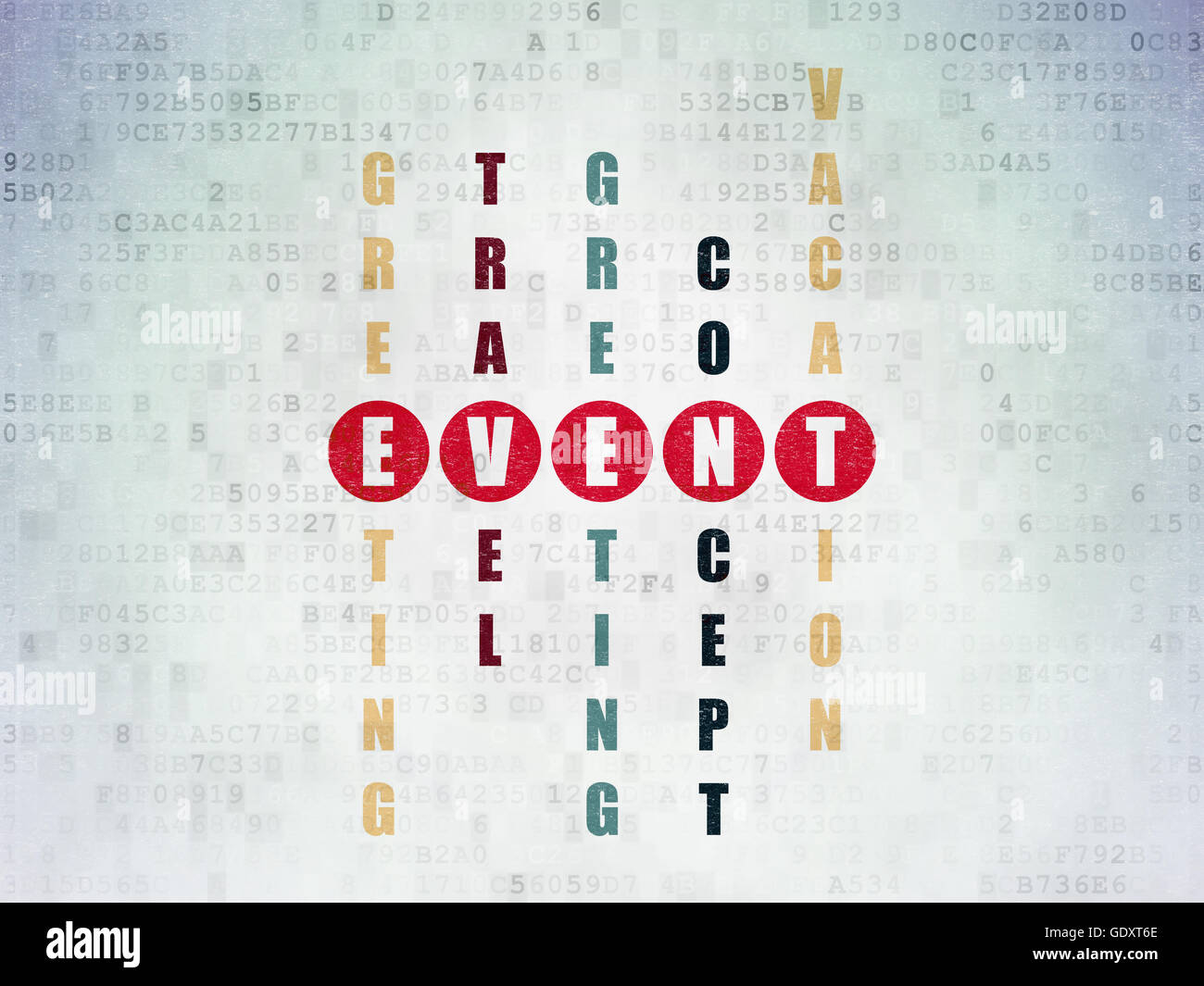 Entertainment, concept: Event in Crossword Puzzle Stock Photo - Alamy