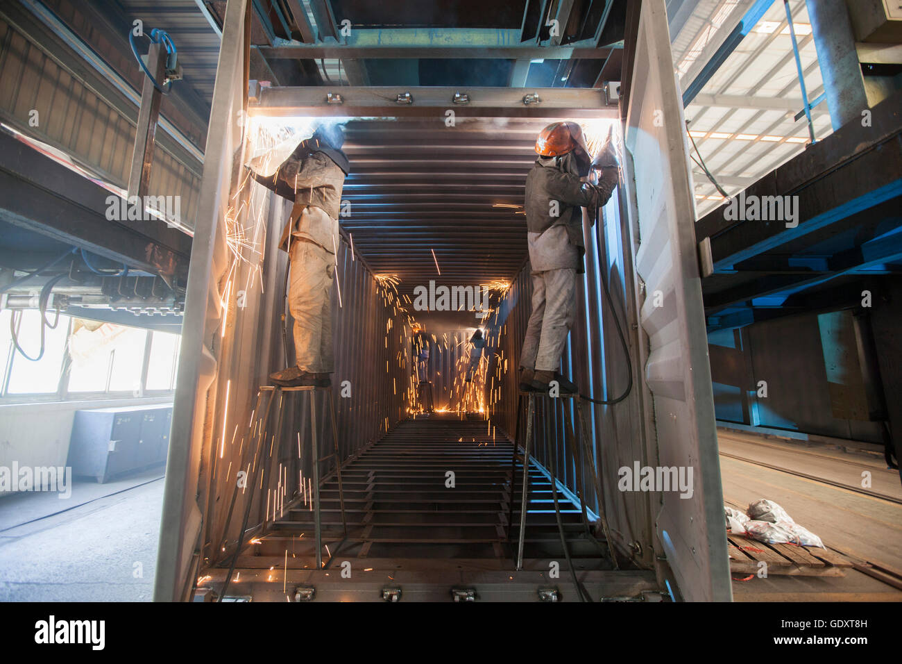 Container factory in Shanghai, 2015 Stock Photo - Alamy