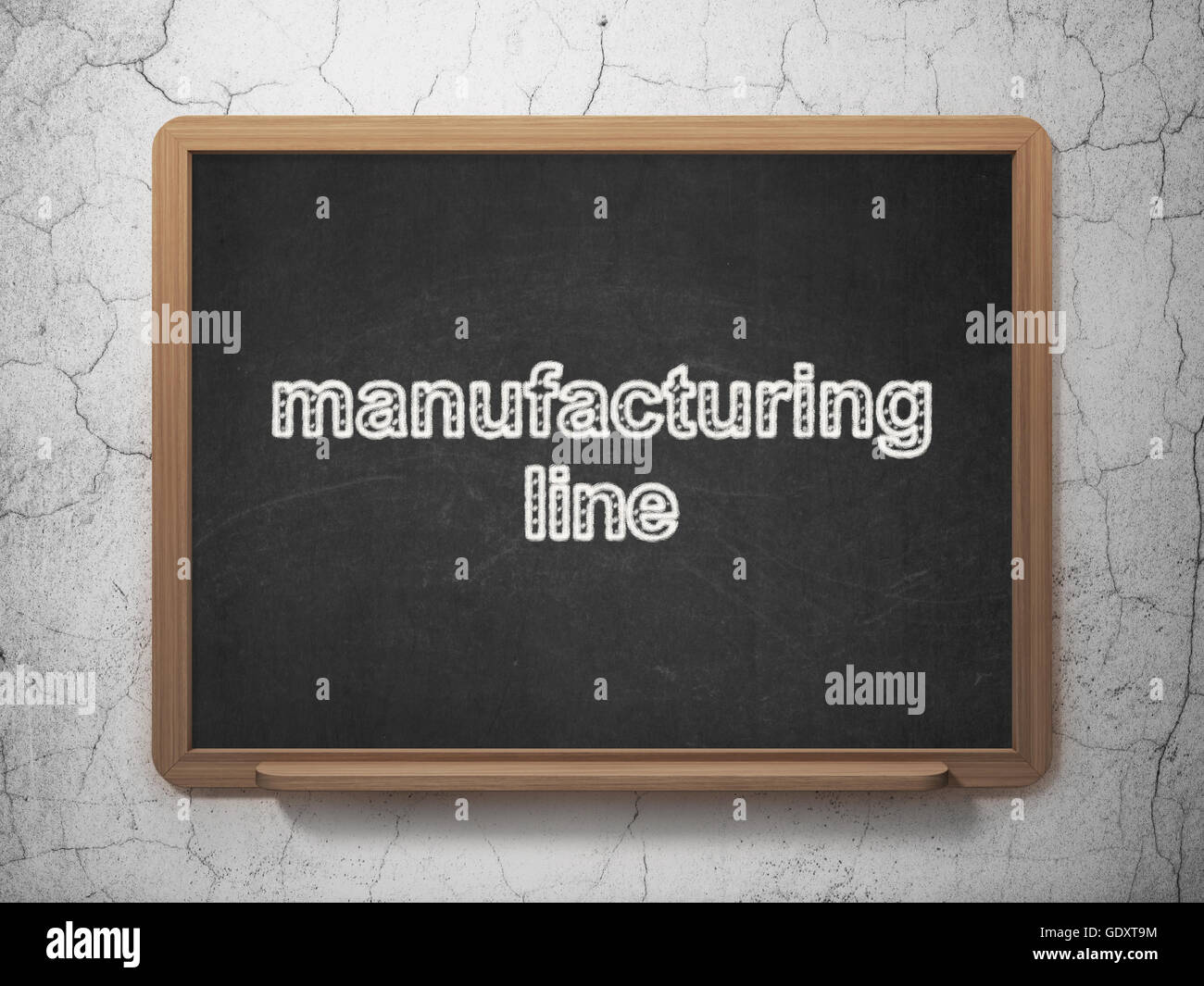 Manufacuring concept: Manufacturing Line on chalkboard background Stock ...