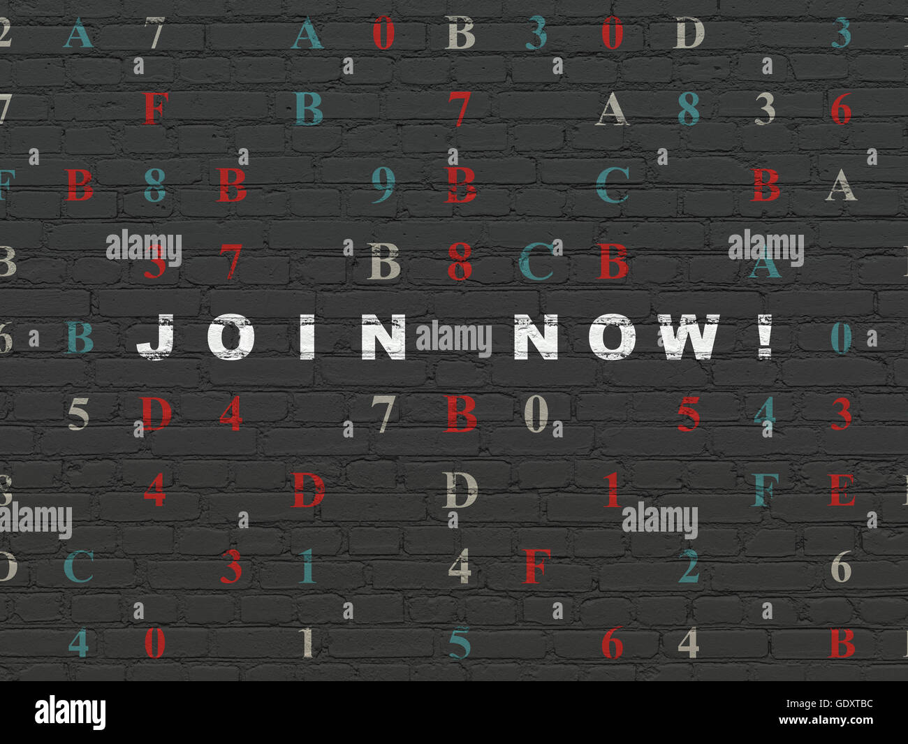 Social media concept: Join now! on wall background Stock Photo - Alamy