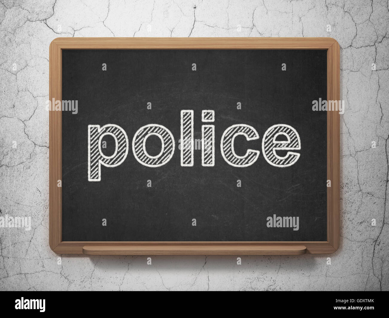 Law concept: Police on chalkboard background Stock Photo - Alamy