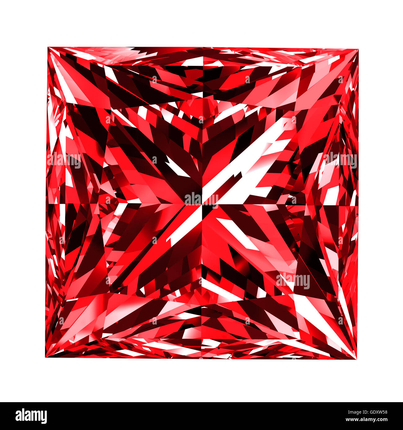 Ruby Princess Over White Background Stock Photo - Alamy