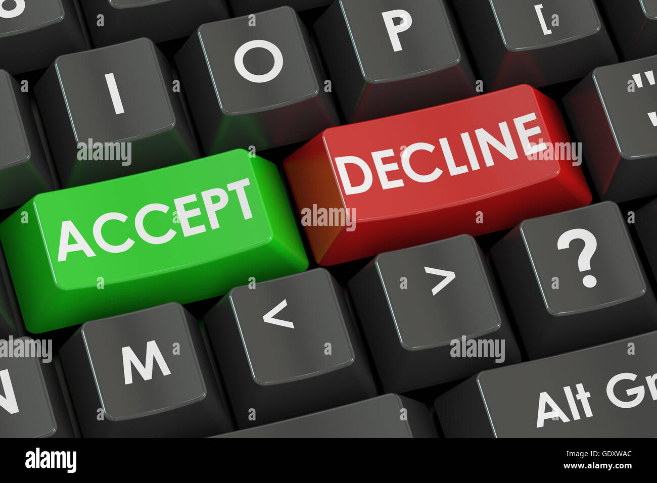 3d illustration yes no buttons hi-res stock photography and images - Alamy