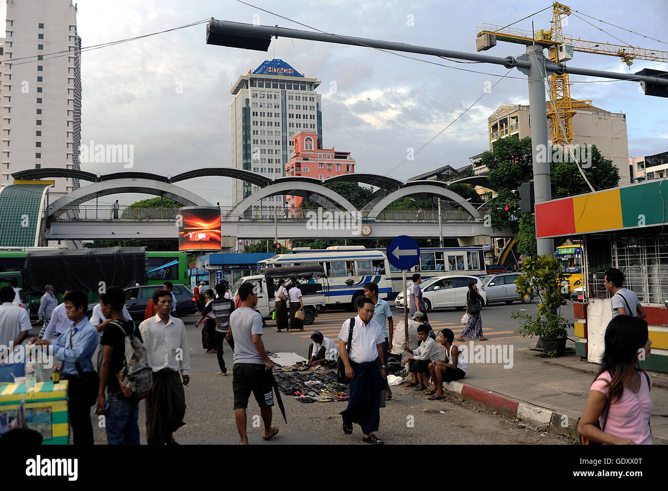 MYANMAR. Yangon. 2014. Sule Square Stock Photo - Alamy