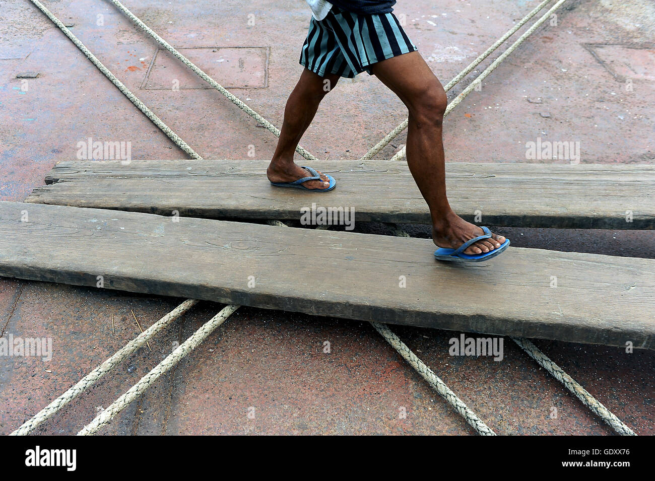 MYANMAR. Yangon. 2015. Botataung jetty Stock Photo - Alamy