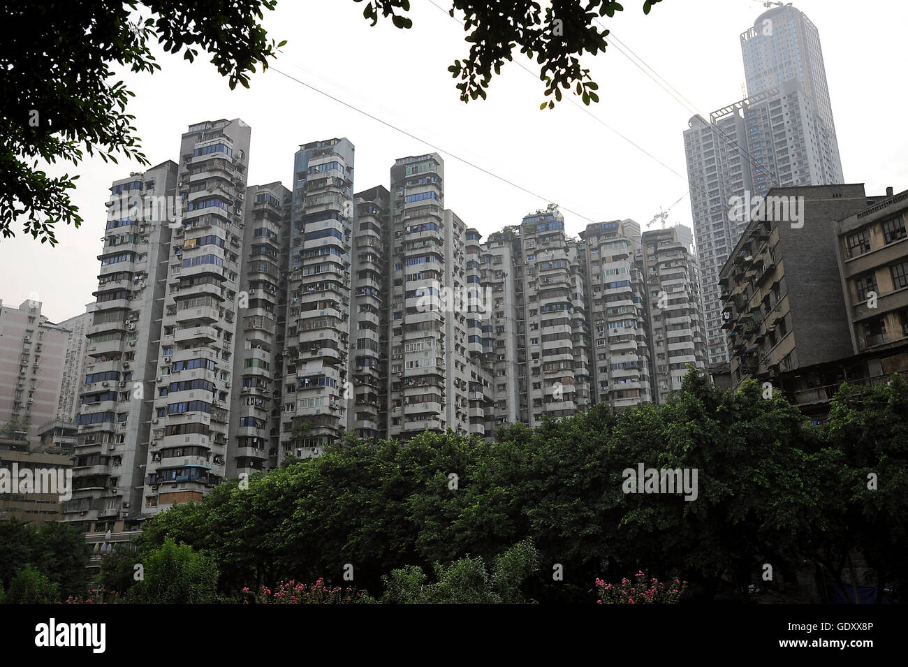 Chongqing high rise building residential residential hi-res stock ...