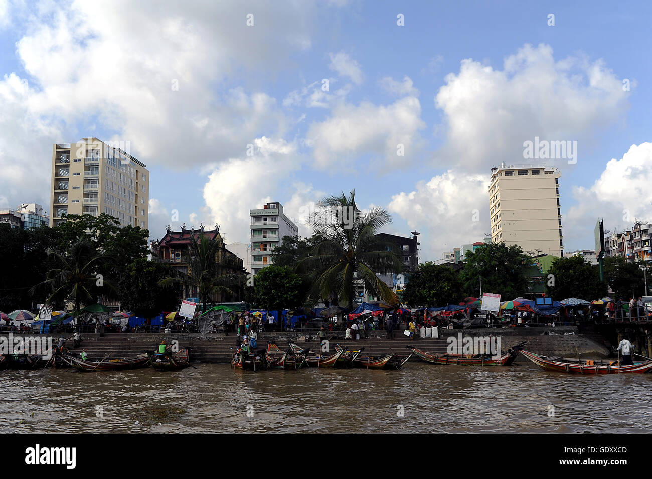 MYANMAR. Yangon. 2013. At the Yangon River Stock Photo - Alamy