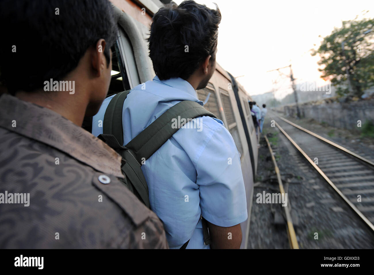 Inside mumbai local train hi-res stock photography and images - Alamy