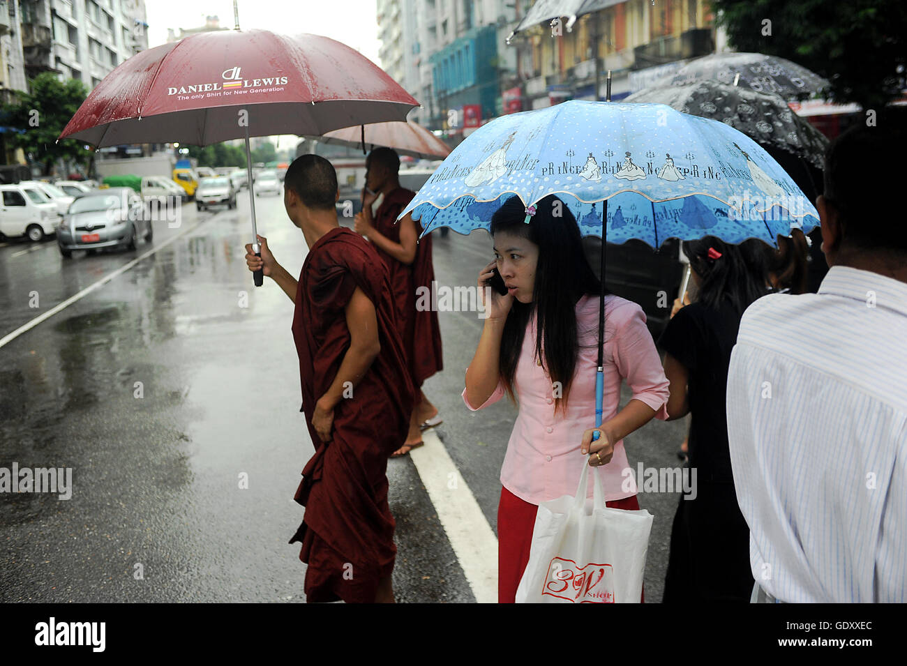 MYANMAR. Yangon. 2014. Rainy season Stock Photo - Alamy