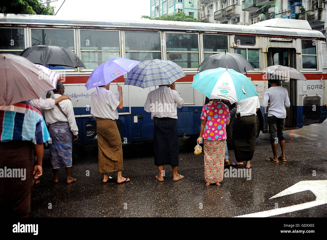 MYANMAR. Yangon. 2014. Rainy season Stock Photo - Alamy