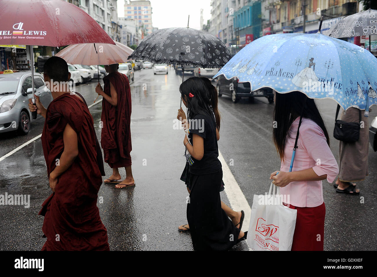 MYANMAR. Yangon. 2014. Rainy season Stock Photo - Alamy