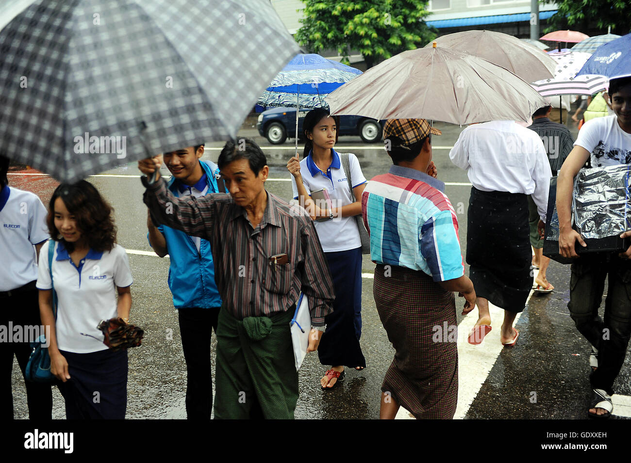 MYANMAR. Yangon. 2014. Rainy season Stock Photo - Alamy