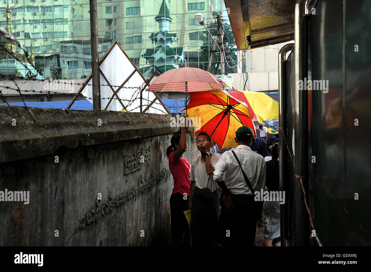 MYANMAR. Yangon. 2014. Rainy season Stock Photo - Alamy