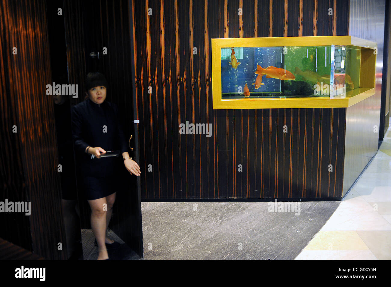 SINGAPORE. 2016. Fish tank Stock Photo - Alamy