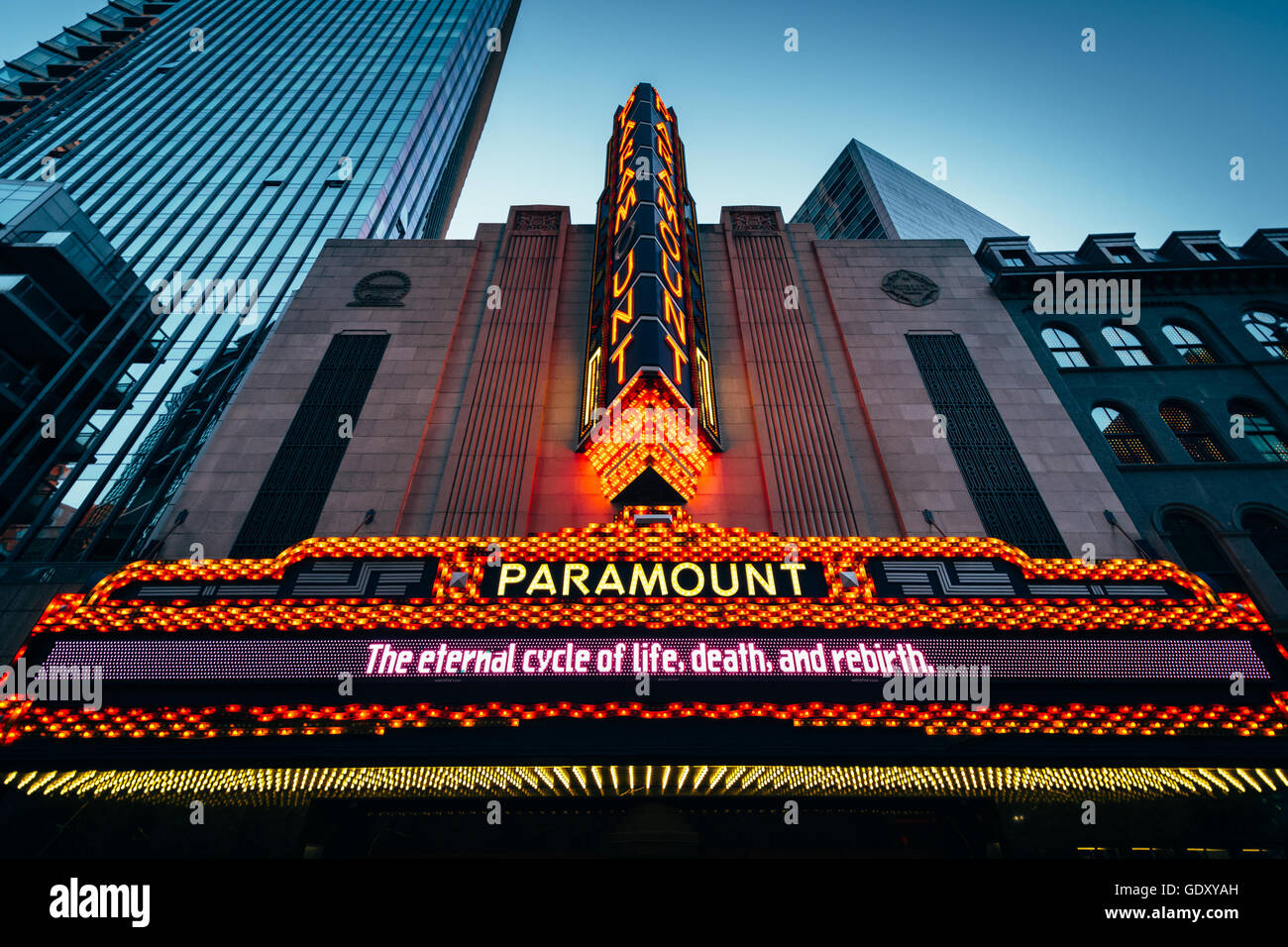 The Paramount Theater, in the Theater District, Boston, Massachusetts ...