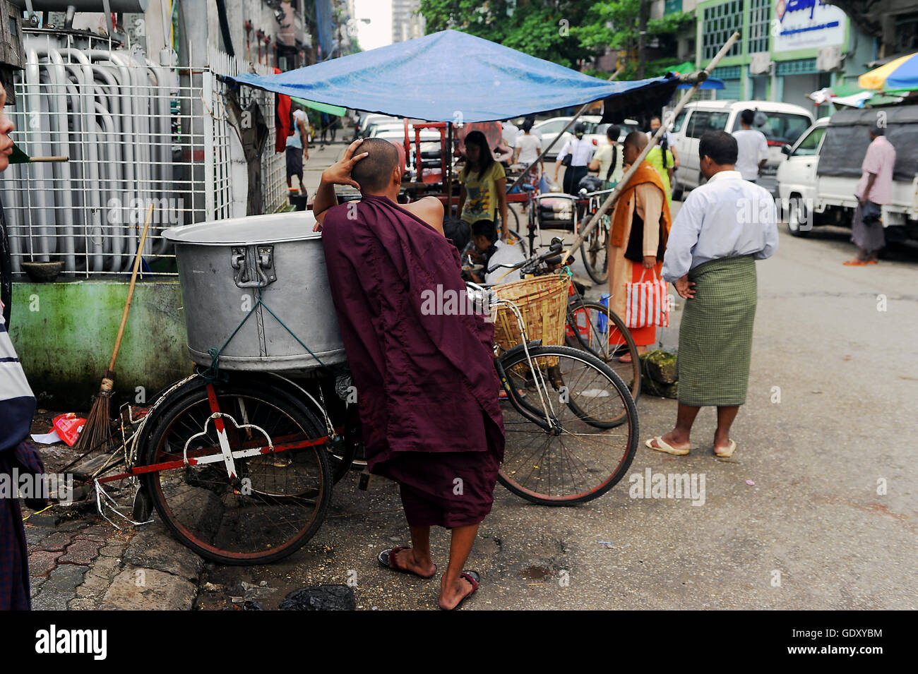 MYANMAR. Yangon. 2013. Street scene Stock Photo - Alamy