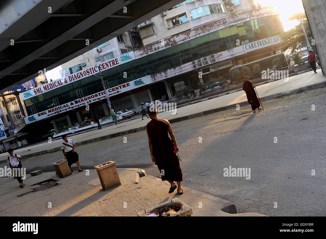 MYANMAR. Yangon. 2013. Street scene Stock Photo - Alamy