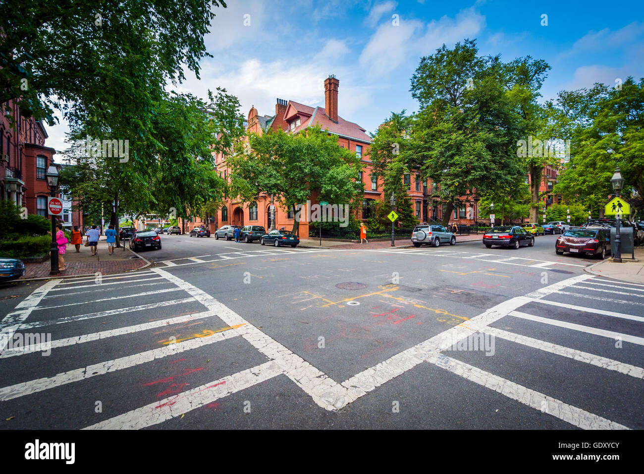 The intersection of Marlborough Street and Fairfield Street, in Back ...