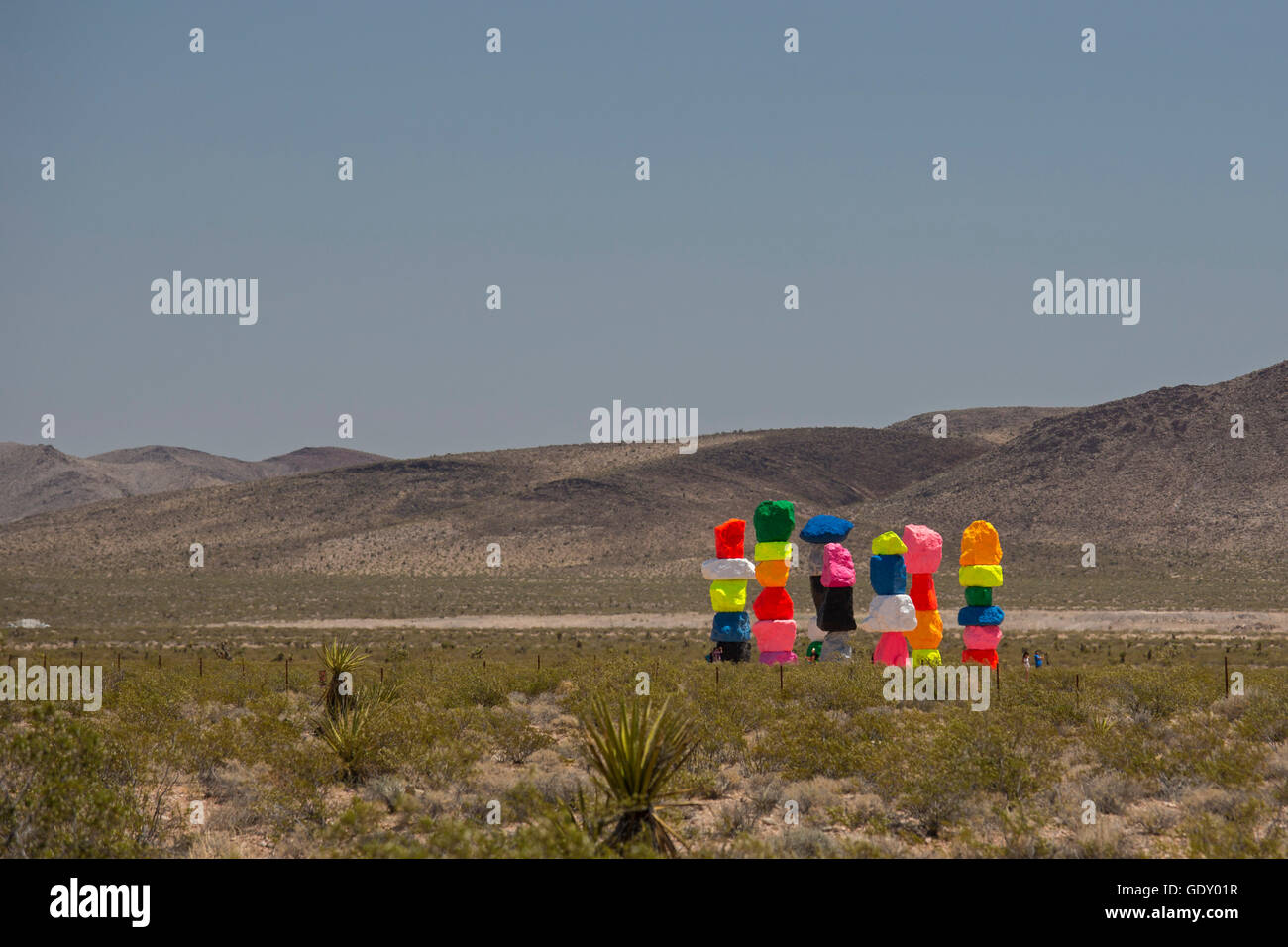 Jean, Nevada - Seven Magic Mountains, a public art installation in the ...