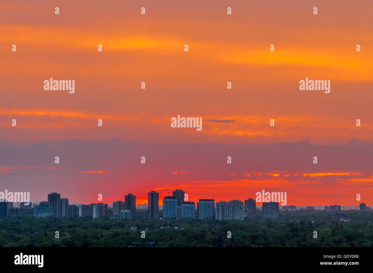 Downtown red yellow hi-res stock photography and images - Alamy